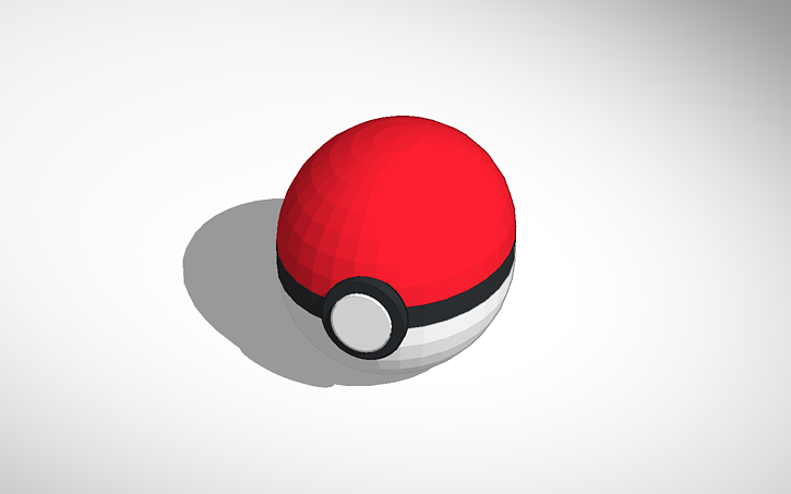 3D design Pokemon ball | Tinkercad