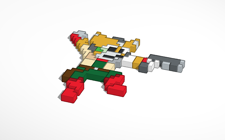 3D design 8-BIT Fox Mcloud - Tinkercad