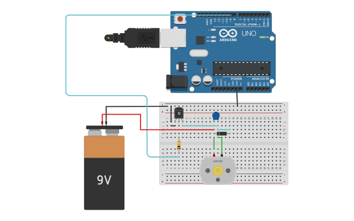 Circuit design DC MOTOR CONTROL - Tinkercad