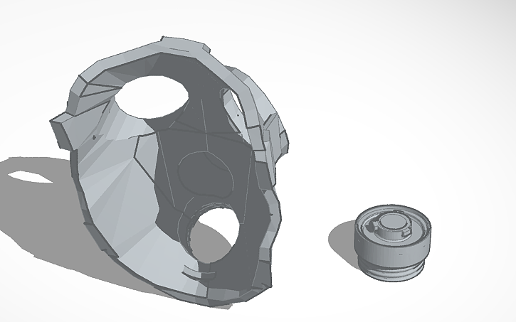 3D design gas mask real scale - Tinkercad