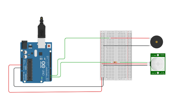 Circuit design sensor with piezo | Tinkercad