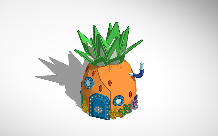 3D design Spongebob Pineapple house - Tinkercad