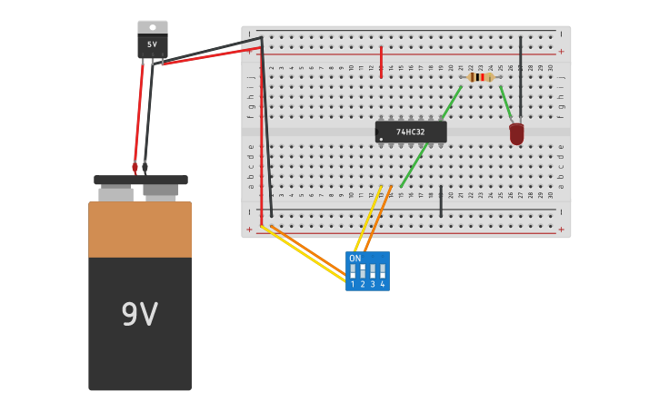 Circuit design OR Gate - Tinkercad