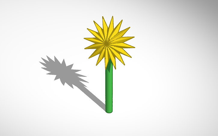3D design Simple Flower | Tinkercad