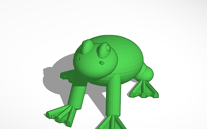 3D design frog - Tinkercad