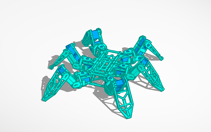3D design hexapod - Tinkercad