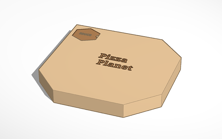 3D design Pizza box design. - Tinkercad