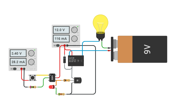 Circuit Design Relay Control Tinkercad