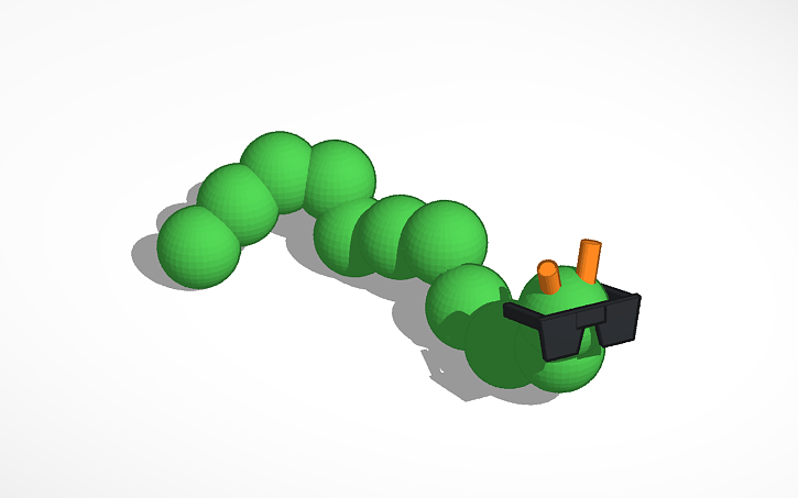 3D design how to make the coolest caterpillar - Tinkercad