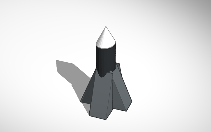 3D design Rocketship - Tinkercad