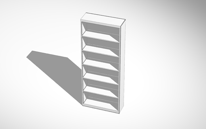 3D design bookshelf - Tinkercad