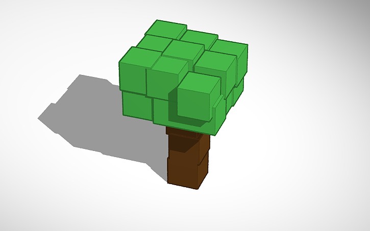 3D design Copy of minecraft tree - Tinkercad