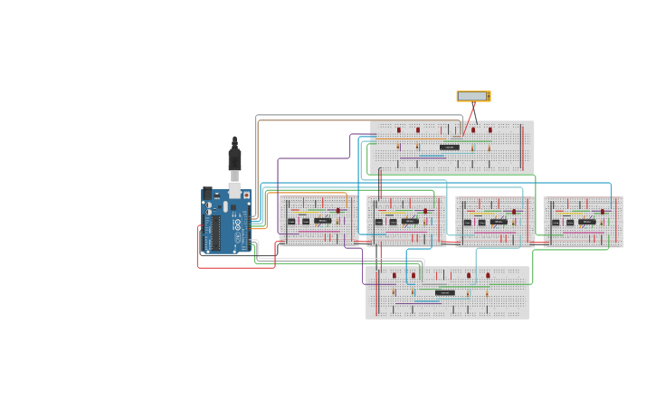 Circuit design Tri-state buffer BUS - Tinkercad