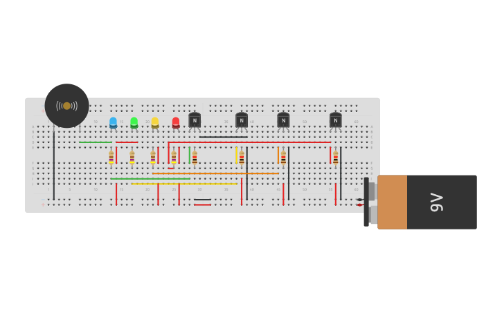 Circuit Design Water Level Indicator Tinkercad
