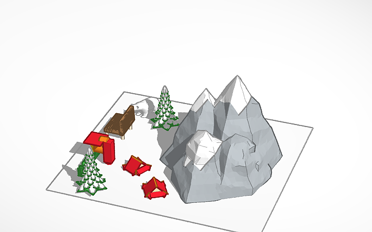 3D design MONTAÑA - Tinkercad