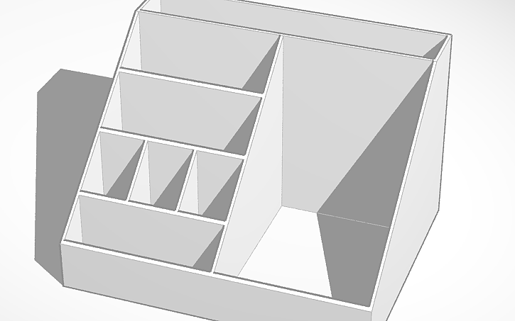 3D design Stationary organizer - Tinkercad