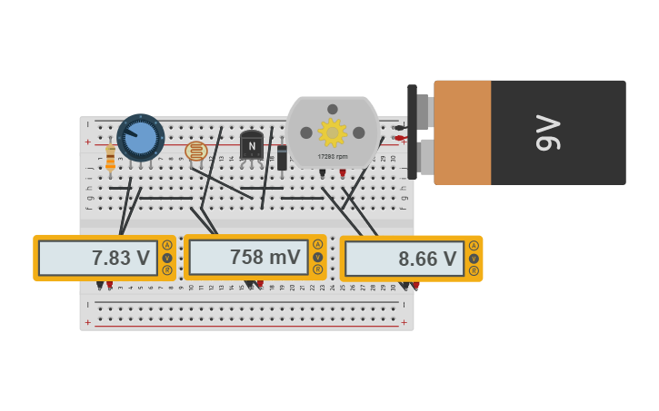 Circuit design transistor | Tinkercad
