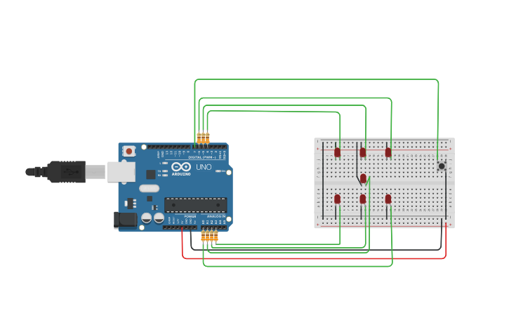 Circuit design DADO ELECTRONICO - Tinkercad