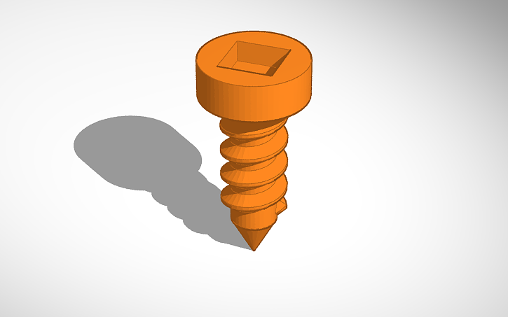 3D design Screw - Tinkercad