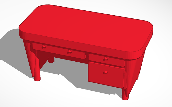 3D design Mid Century Desk | Tinkercad
