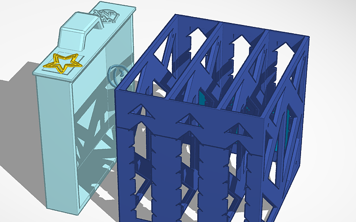 3D design 3 PC Shelf-Rack - Tinkercad