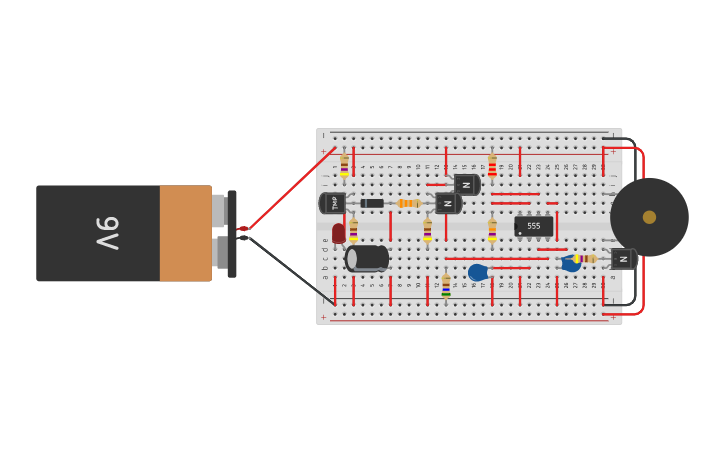 Circuit Design Fire Alarm Using Thermistor Tinkercad