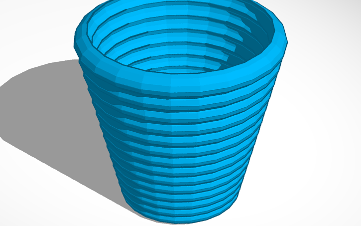 3D design flower pot - Tinkercad