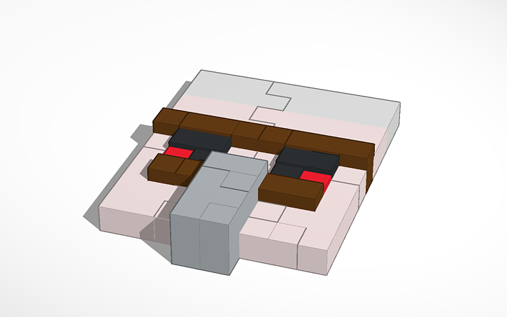 3D design Minecraft Iron Golem Face | Tinkercad