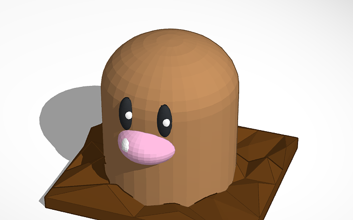 3D design Diglett Pokemon - Tinkercad