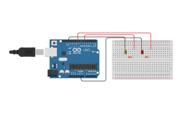 Circuit design for LOOP - Tinkercad