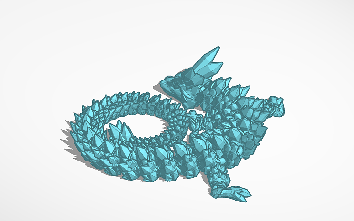 3D design articulated dragon - Tinkercad
