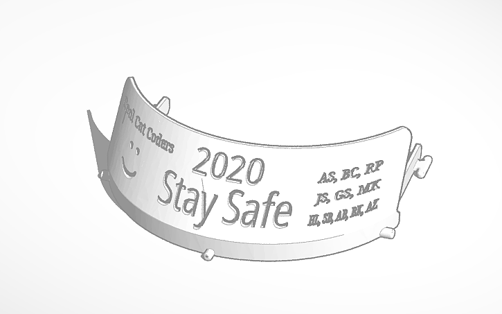 3D design Face Mask - Tinkercad