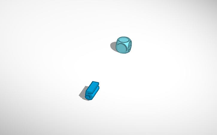 3D design Lesson: Die on the workplane result - Tinkercad