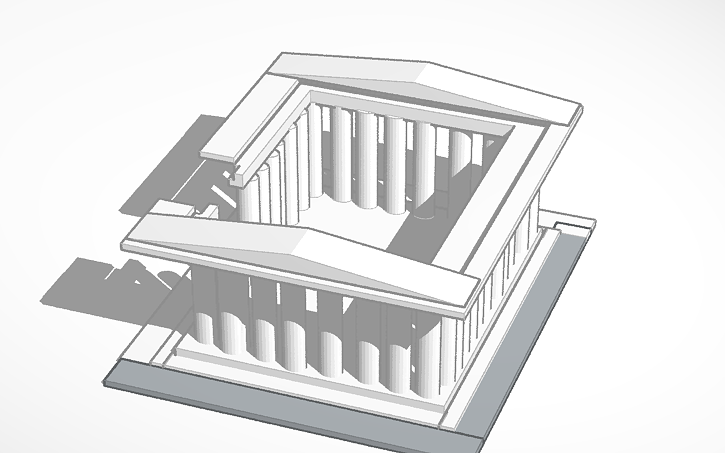 3d Design History 7th Grade Project Ancient Greek Parthenon Tinkercad