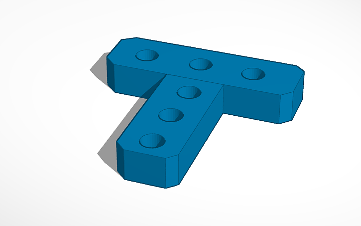 3D design Vex T piece - Tinkercad