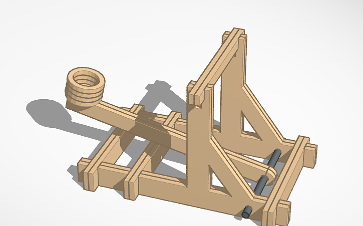 3D design Prototip catapulta kit - Tinkercad