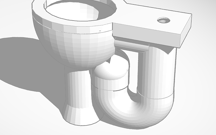 3D design old fashion toilet(working) - Tinkercad