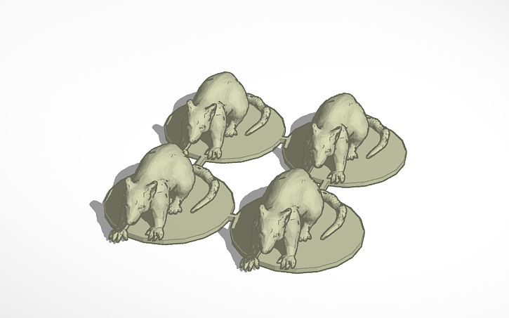3D design Giant Rat - Tinkercad