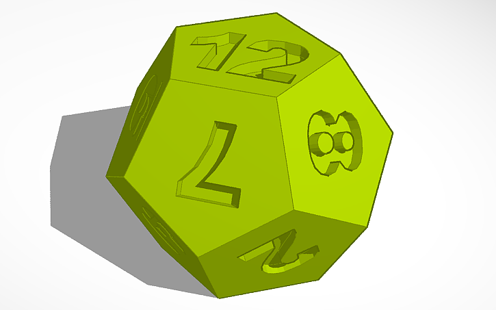 3D design D12 - Tinkercad