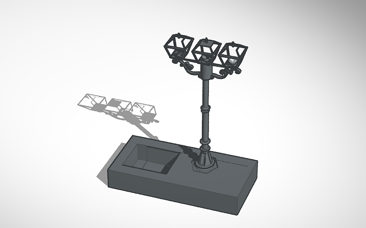 3D design street lamp for printing - Tinkercad