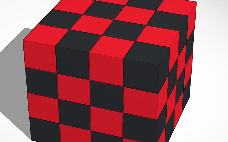 3D design Red Normal Glitched Block - Tinkercad