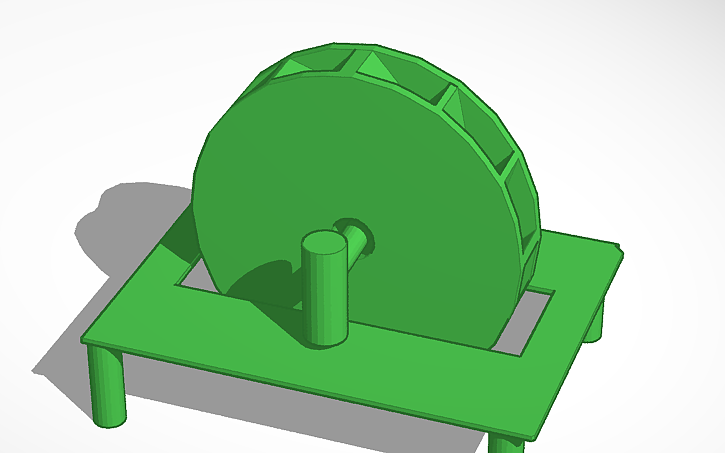 3D design (improwed)Water Mill - Tinkercad