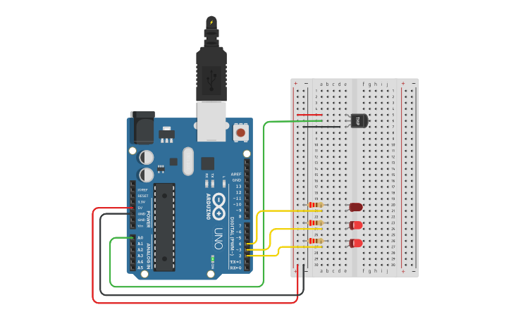 Circuit design Project 3: Love-o-Meter | Tinkercad