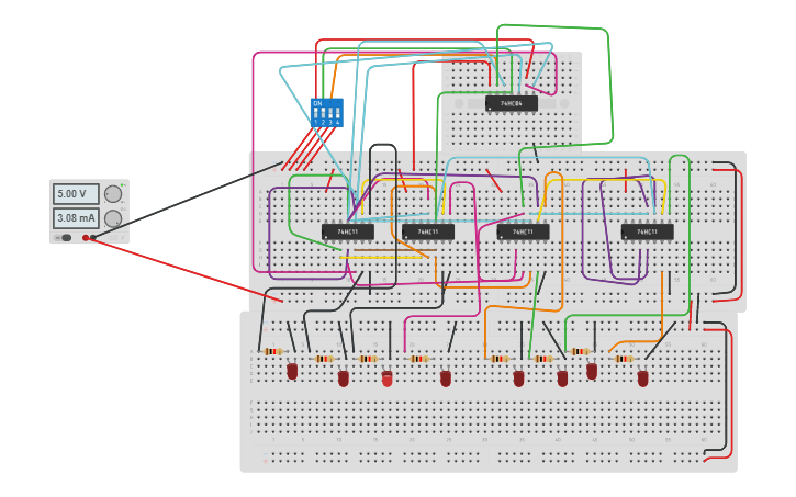 Circuit design 3:8 - Tinkercad