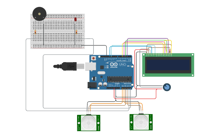 Circuit Design Dual Visitor Counter Tinkercad