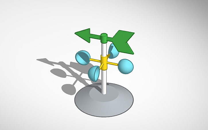 3D design WIND VANE - SIM LAB - Tinkercad
