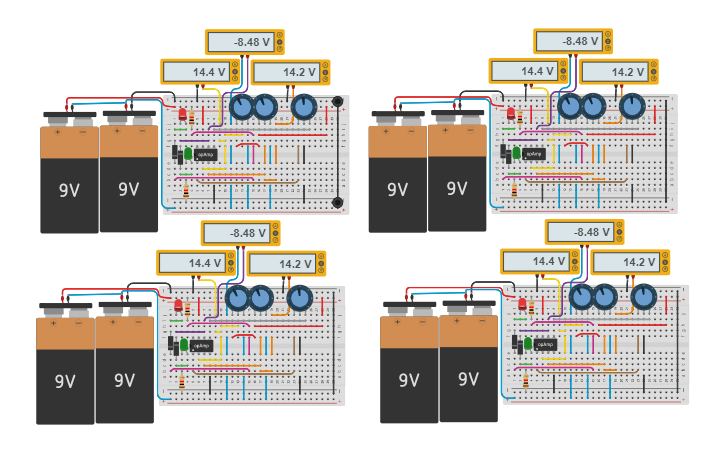 Circuit design True LM741 comparator | Tinkercad