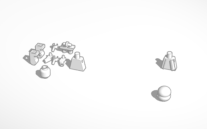 3D design Lego Sans minifigure - Tinkercad