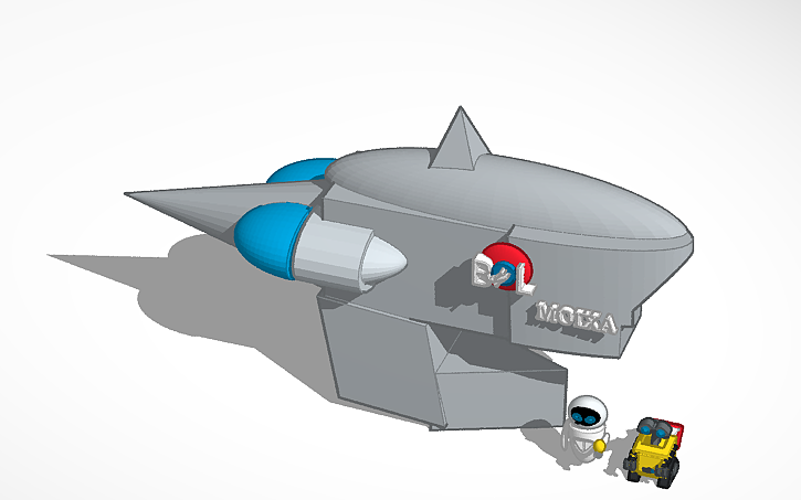 3D design EVE & WALL-E & axiom - Tinkercad