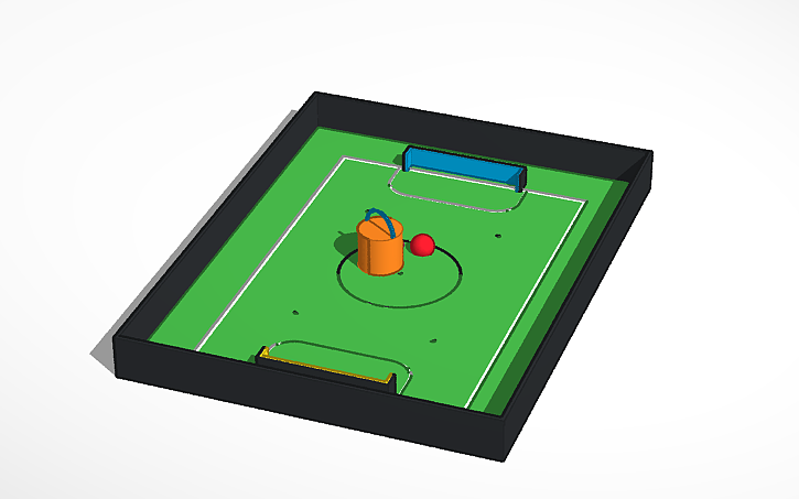 3D design RoboCup Junior Soccer floor - Tinkercad